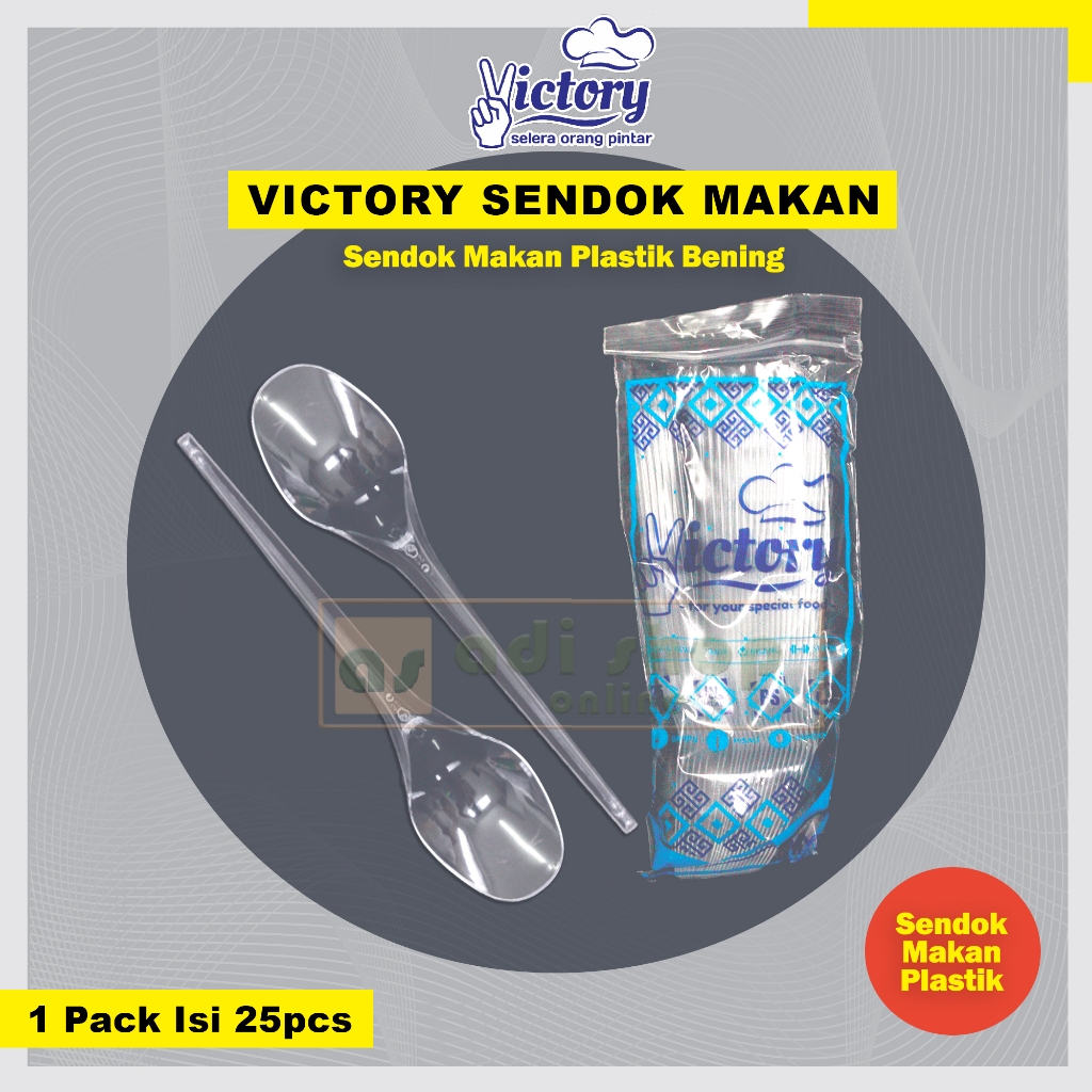 Victory Clear Tablespoon / Clear Plastic Spoon 1 PACK (25pcs) | Shopee ...