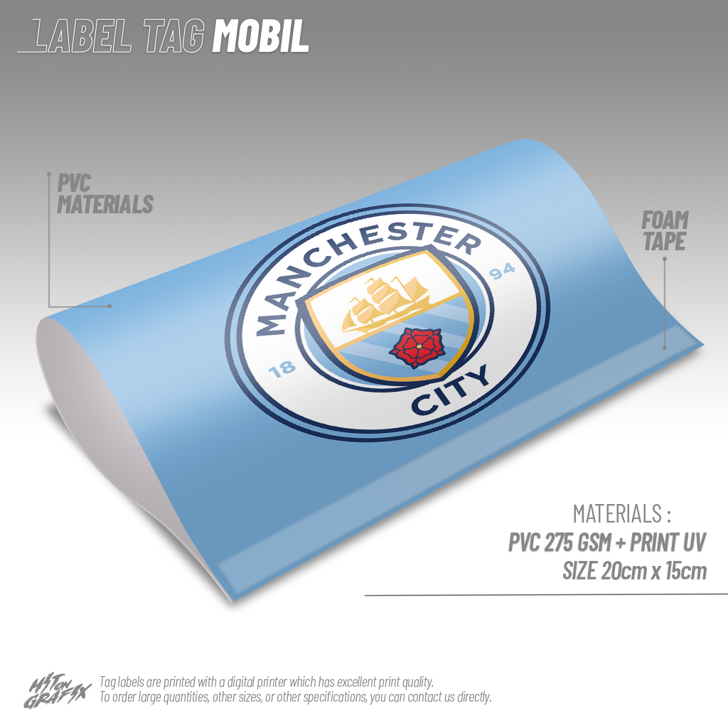 Manchester CITY Car Tag Label Variations in Trunk Door Cover Viral Lego ...