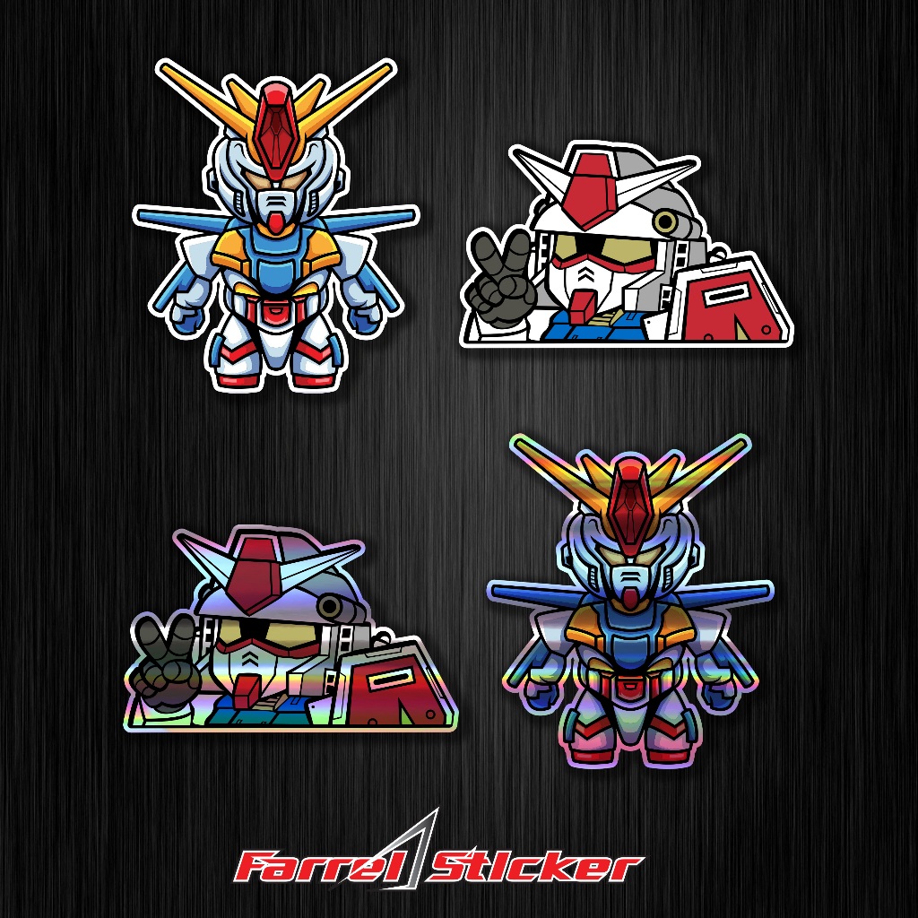 Sticker Gundam Sticker Robot Hologram | Shopee Philippines