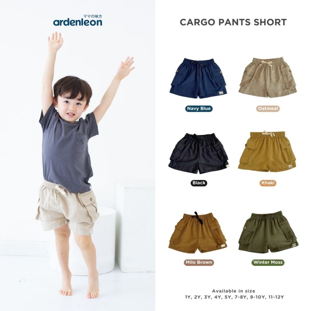 Ardenleon Cargo Shorts Kids Cargo Pants Short 1-12 Years | Shopee ...