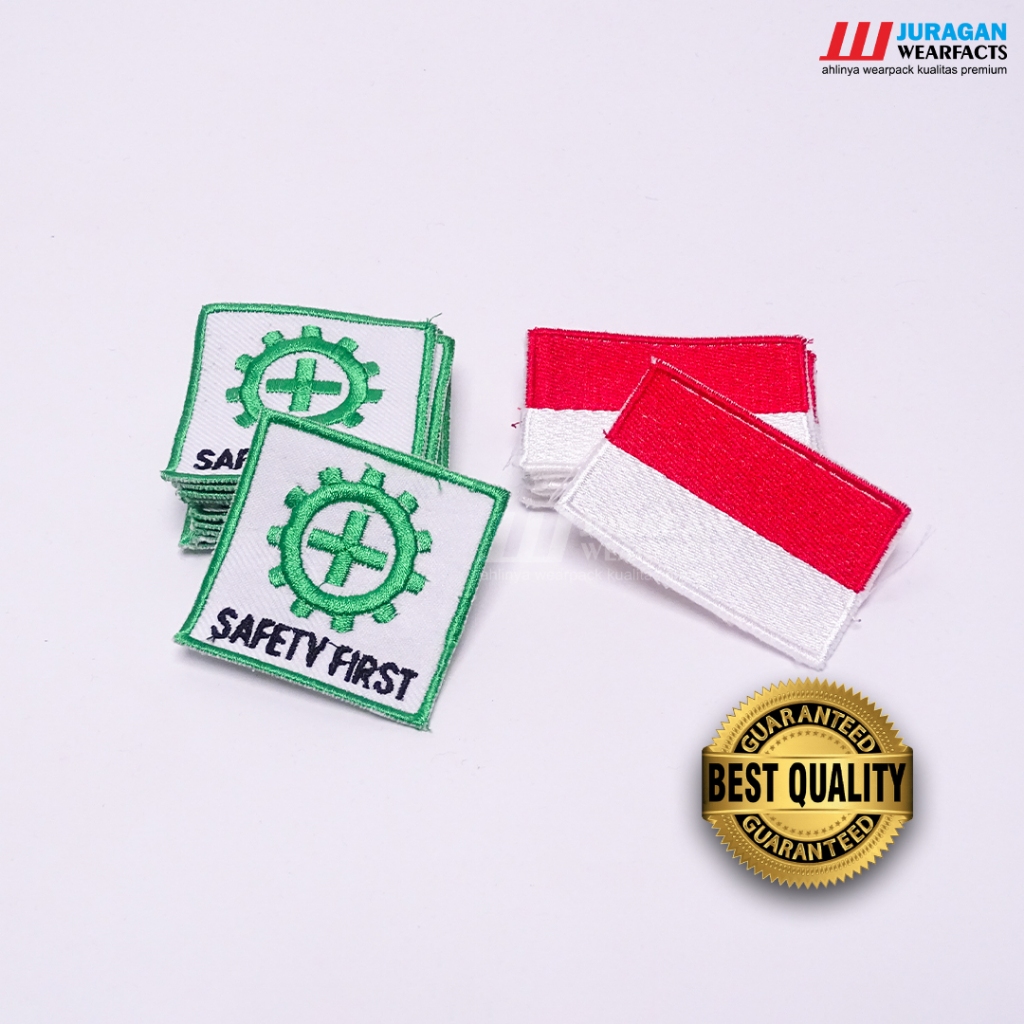 MERAH PUTIH Juragan Wearfacts K3 Emblem and Red and White Flag | Shopee ...