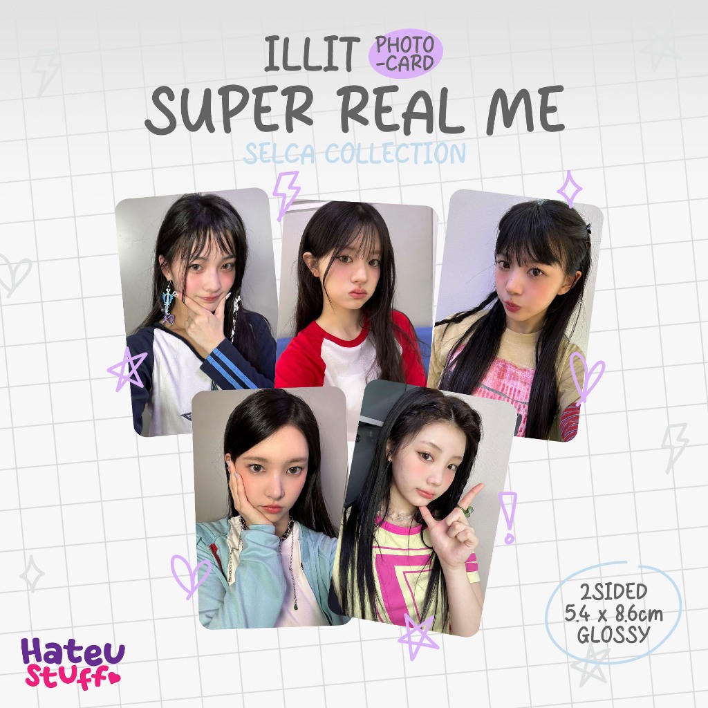 Illit Unofficial Photocard SUPER REAL ME Selca Collection (Magnetic ...