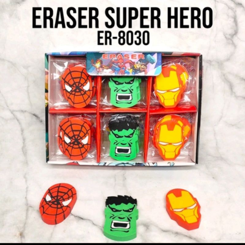 SPIDERMAN ER-8030 eraser (1 pcs) / Boy character eraser (6 pcs ...