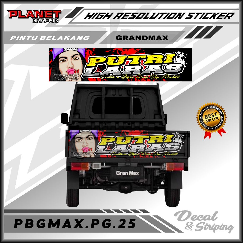 Sticker/decal Variation Of Rear Door Pick Up Daihatsu Grandmax - PBGMAX ...