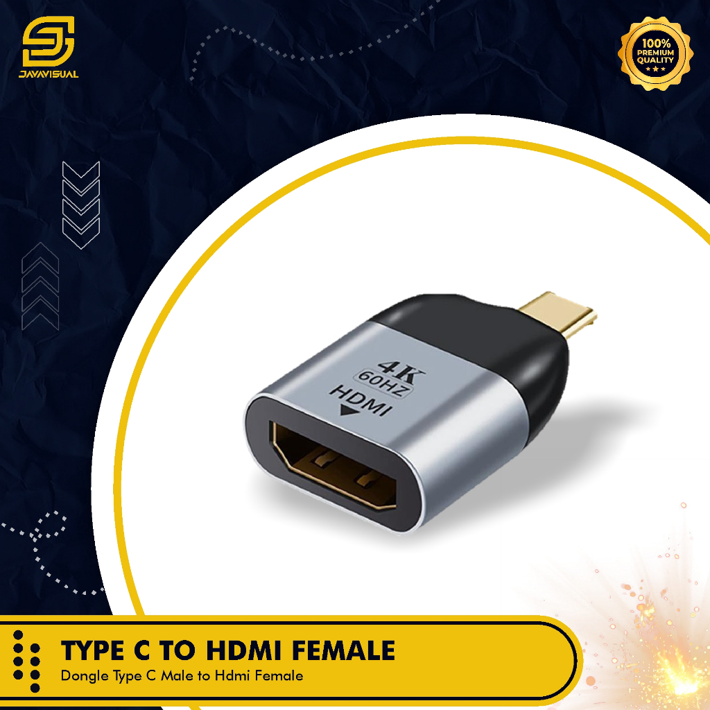 [JaVis] DONGLE TYPE C MALE TO HDMI FEMALE | Shopee Philippines