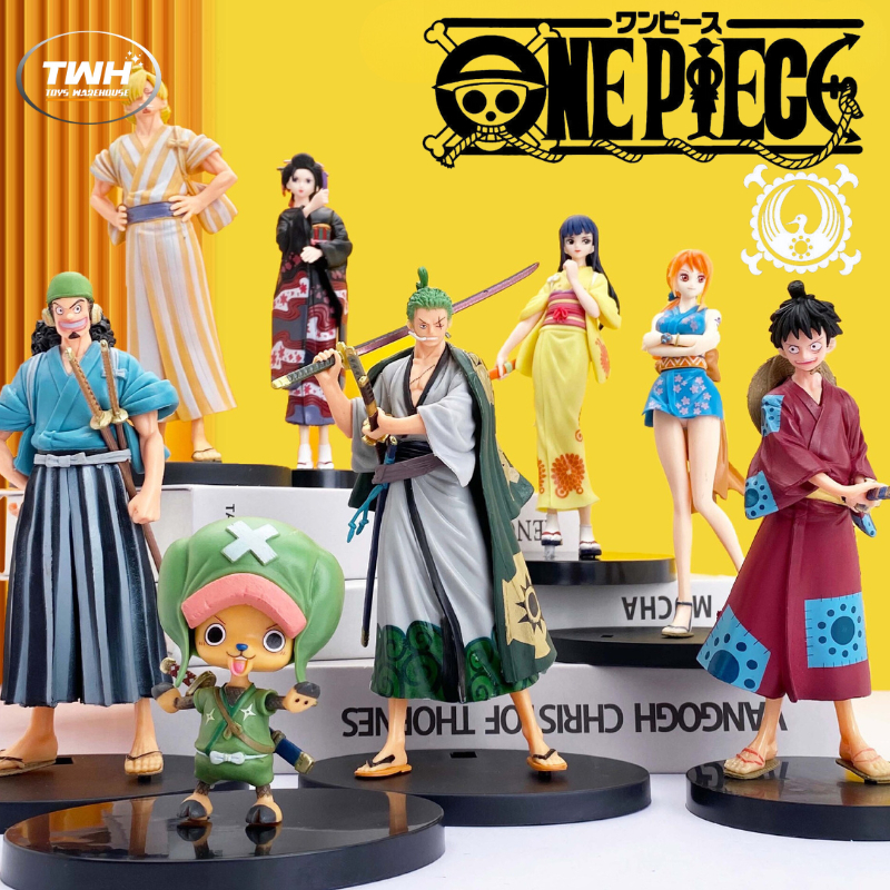 TWH FIGURE ONE PIECE WANO ARC LUFFY ZORO SANJI USOP NAMI CHOPPER ...