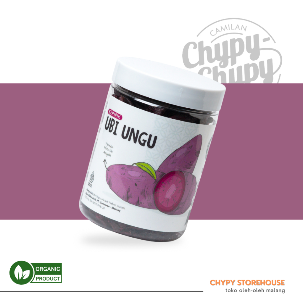 UNGU Chypy Crispy Purple Sweet Potato Chips - Jar Packaging | Shopee ...