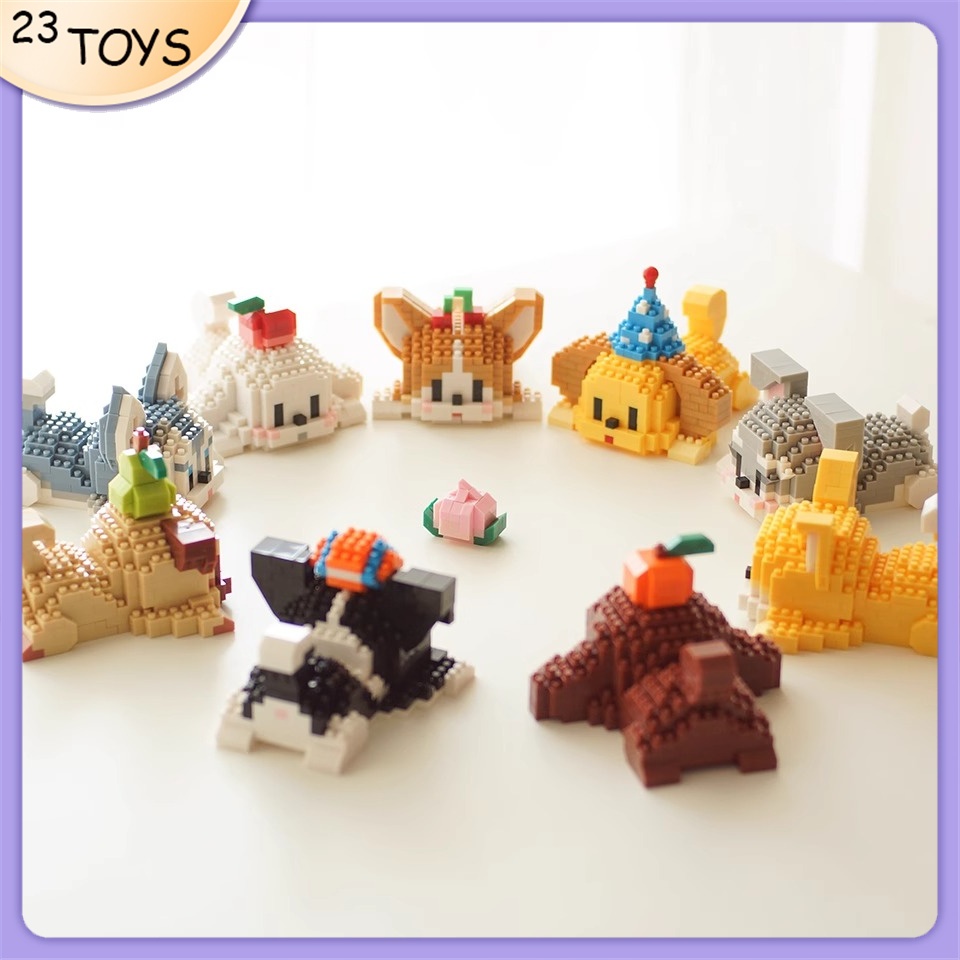 Dog Stacking Blocks 3D Puppy Model DIY Dog Building Bricks Children's ...