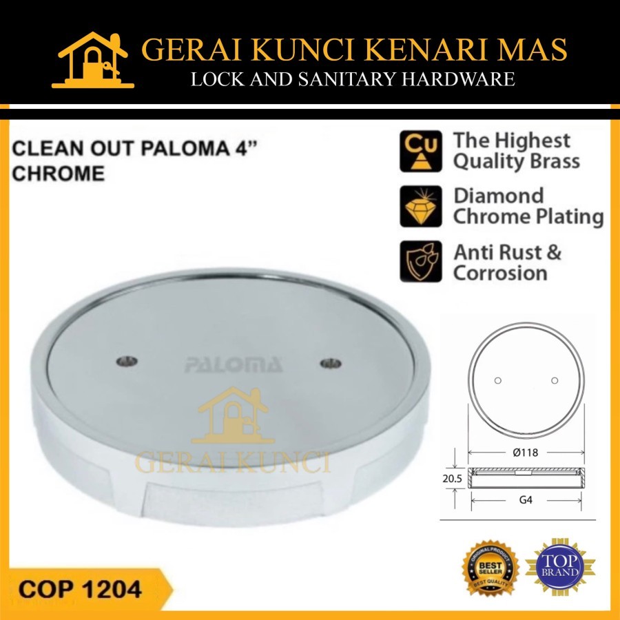 Paloma COP 1204 Clean Out 4 Inch Thick Brass Septic Tank Cap | Shopee ...