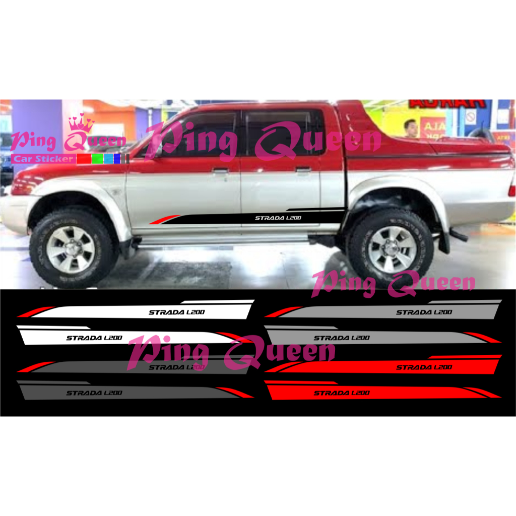 Cutting STRADA CAR STICKER 1200 MITSUBISHI STRADA 1200 CAR LIST STICKER ...