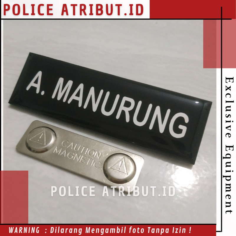 HITAM Nameplate - Name Tag chest pdh pdu full black Latest PNS ASN ...