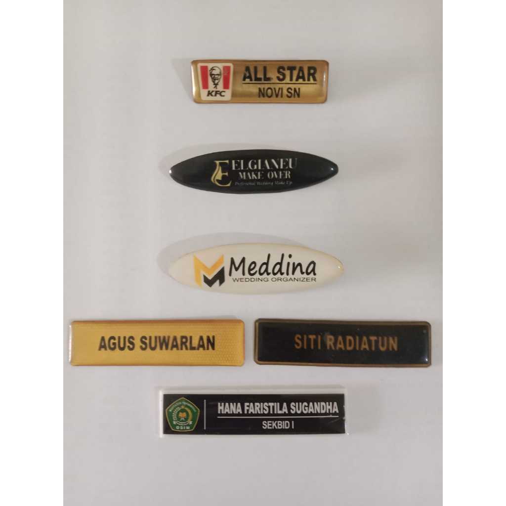 Name Tag Name Tag Name Chest Brass Stainless Acrylic Magnetic Pin Nail ...