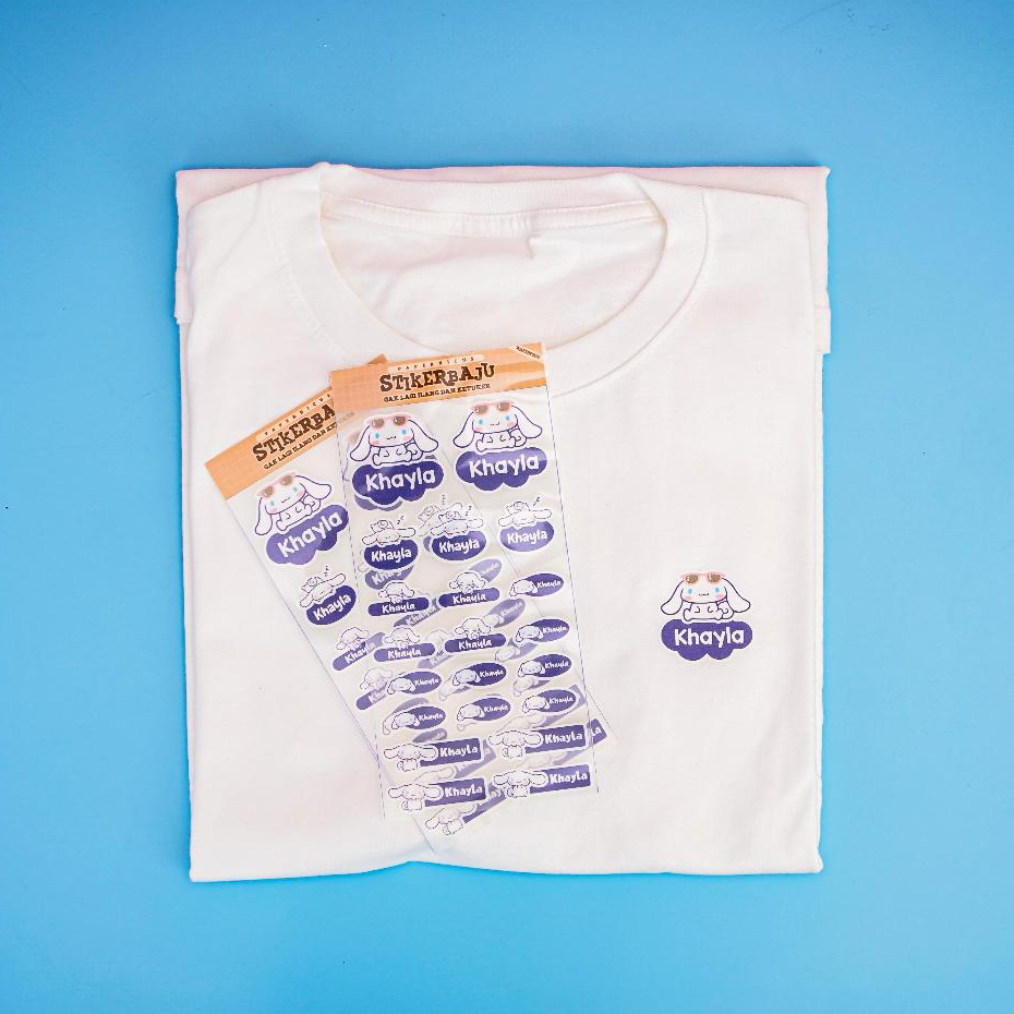 Custom Name Cloth Stickers 126pcs DTF Labels | Shopee Philippines