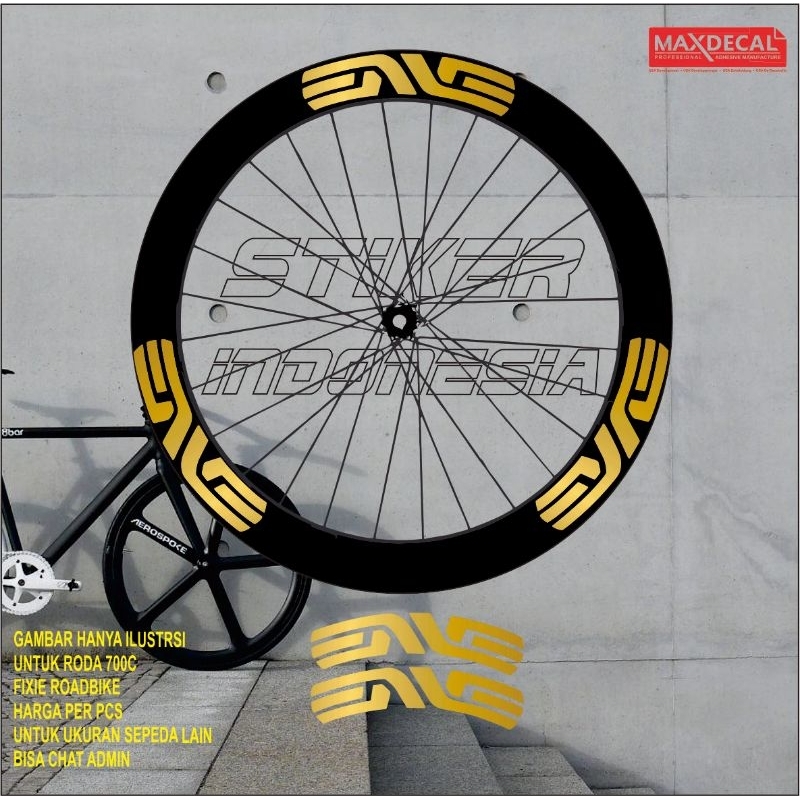 ENVE gold fixie road bike rim stickers | Shopee Philippines