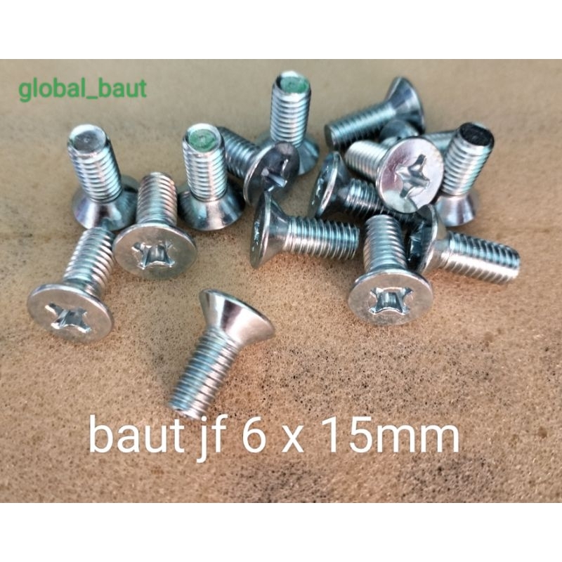 Jf bolts screwdriver head 6 x 15 (50 pcs) | Shopee Philippines