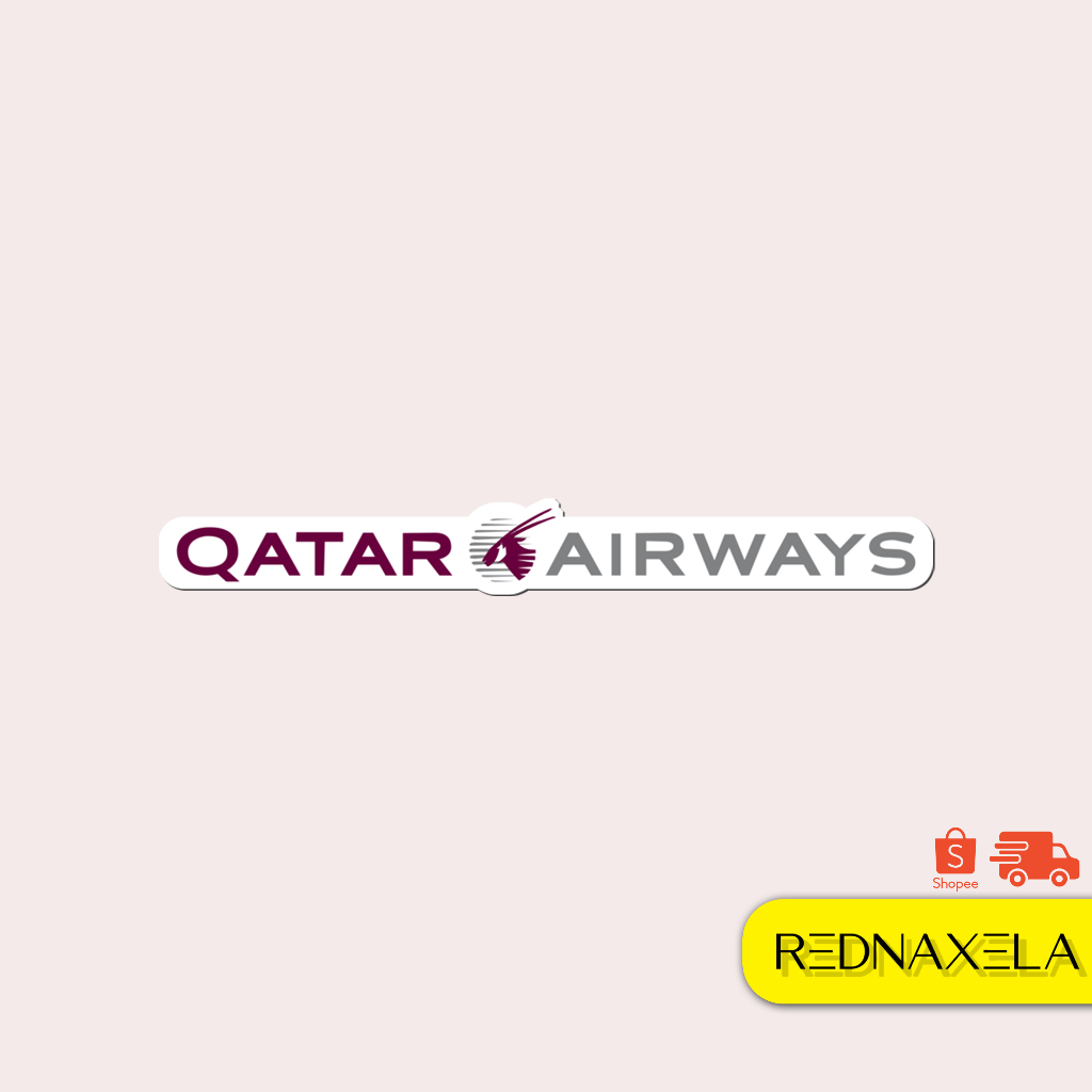 Qatar Airways 2 Vinyl Sticker Outdoor Suitcase Sticker Waterproof ...