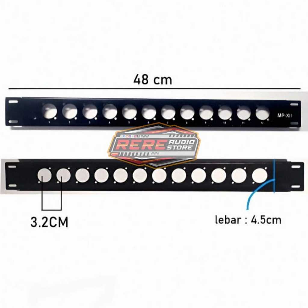 Speakon Rail Panel / Spicon Terminal Length Hole 12 Canon Model 1U Reel ...