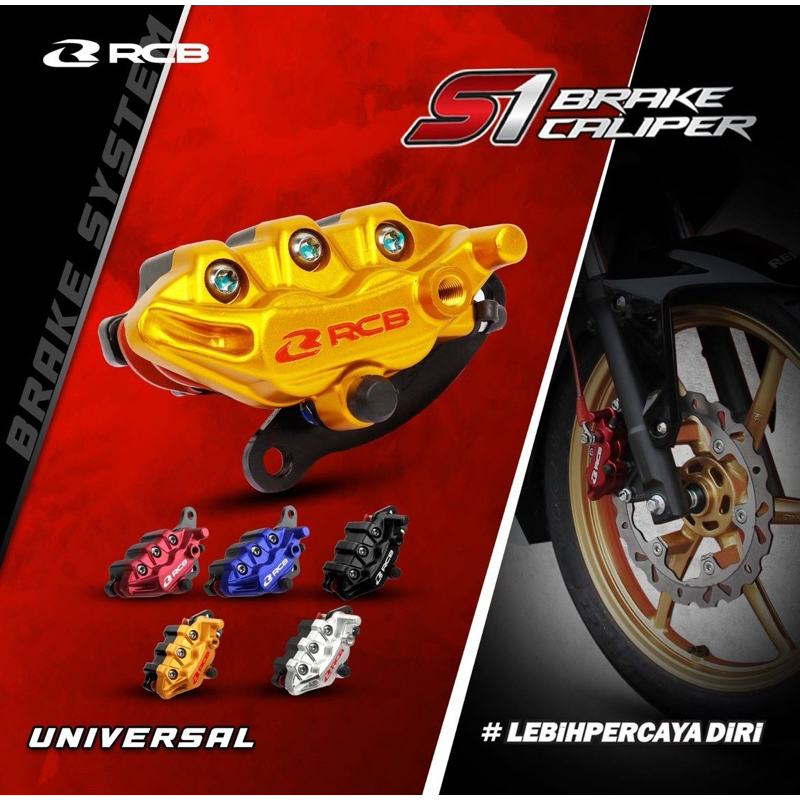 RCB S-Series 2 Piston front caliper Mio - MX - Fino - Jupiter Z1 - Vega ...