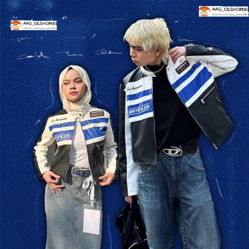 REPLIKA Ero-3 BIKER RACING JACKET Replica POSPICC MOTORCYCLE JACKET ...