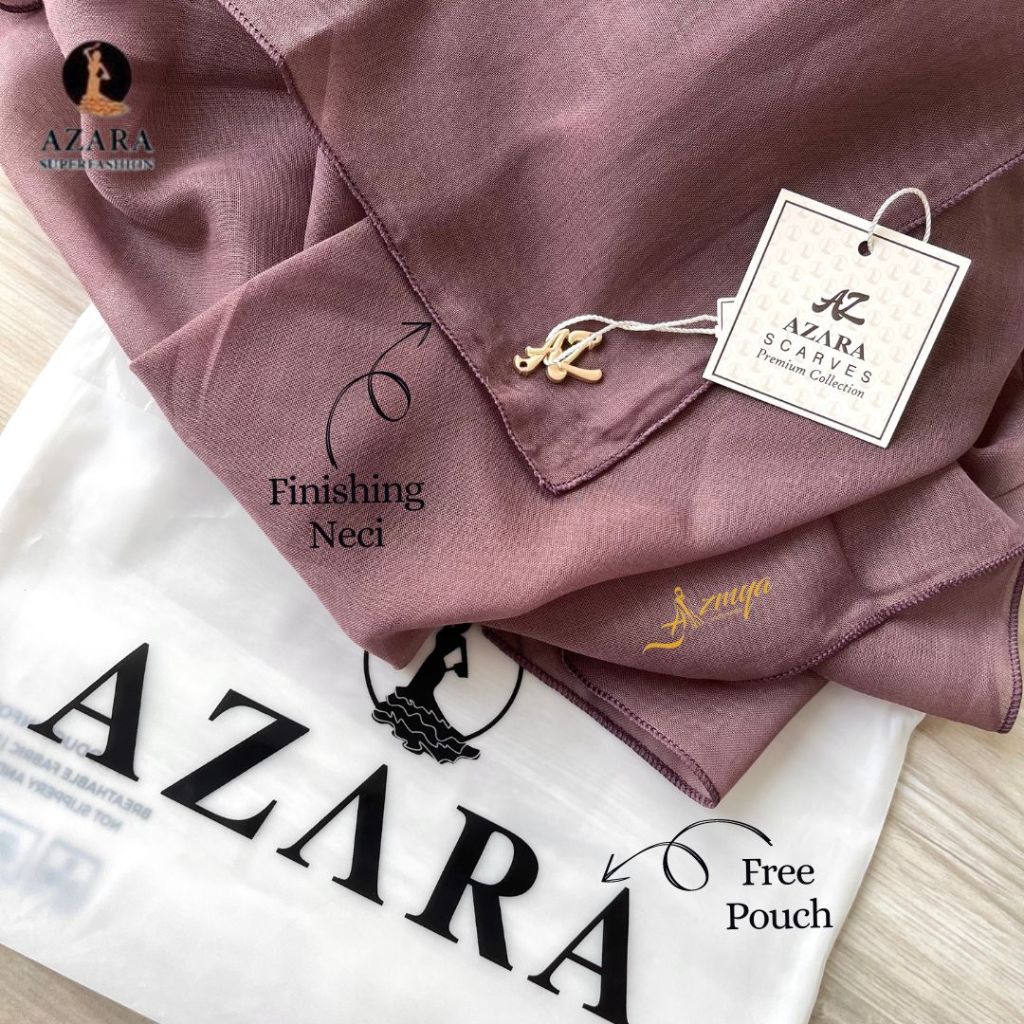 Free POUCH - Paris Premium Azara Neci Metal Logo Rectangular Hijab ...