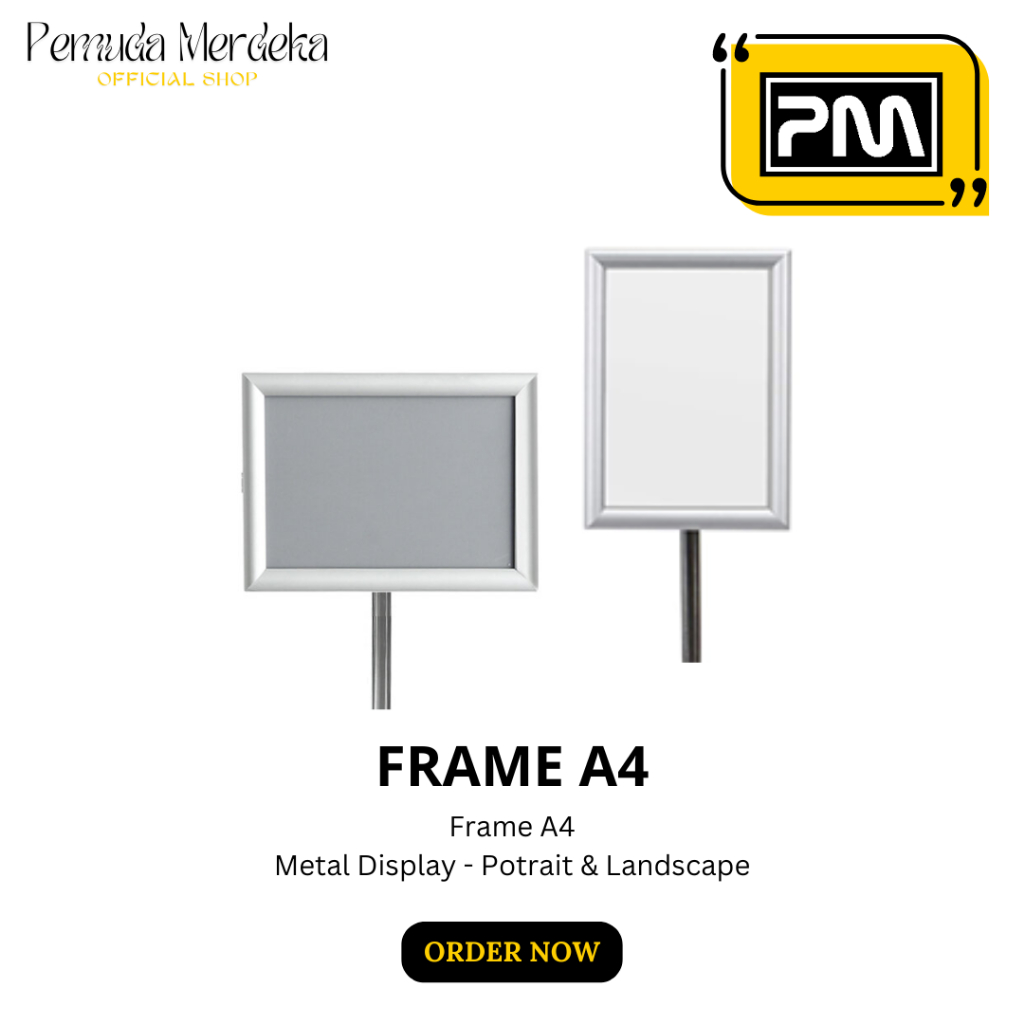 Promotional Poster Frame Metal Display A4 Size Youth Merdeka | Shopee ...