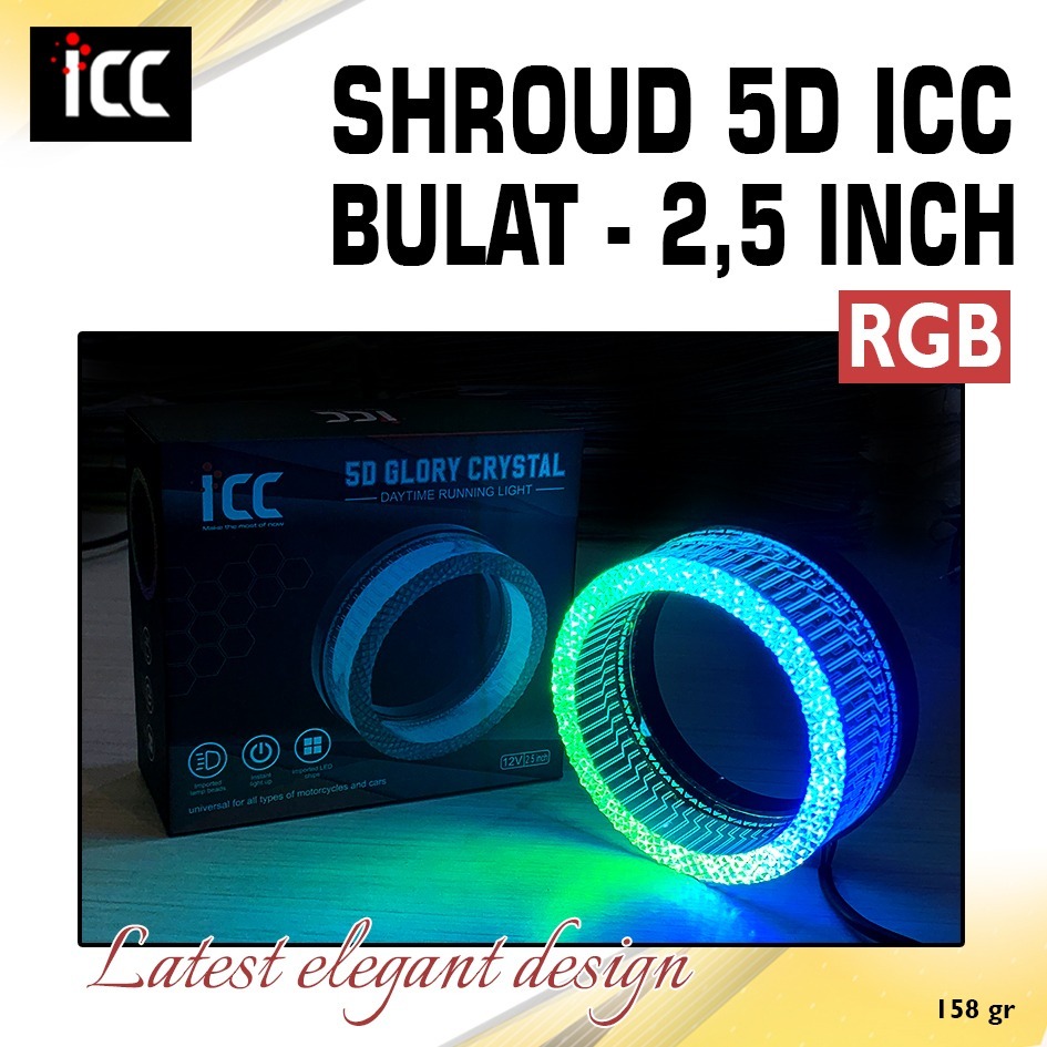 2.5 Inch Round Shroud Samba Crystal 5D ICC Brand | Shopee Philippines