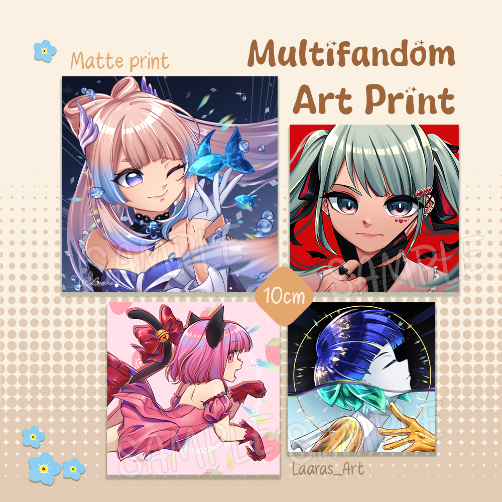Art Print multi fandom - Genshin impact - Tokyo mew mew - Vocaloid ...