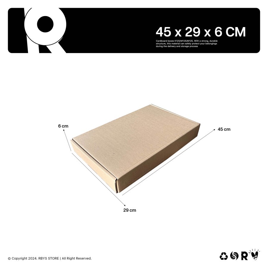 CARDBOARD BOX 45 x 29 x 6 CM | Cardboard box | Shopee Philippines