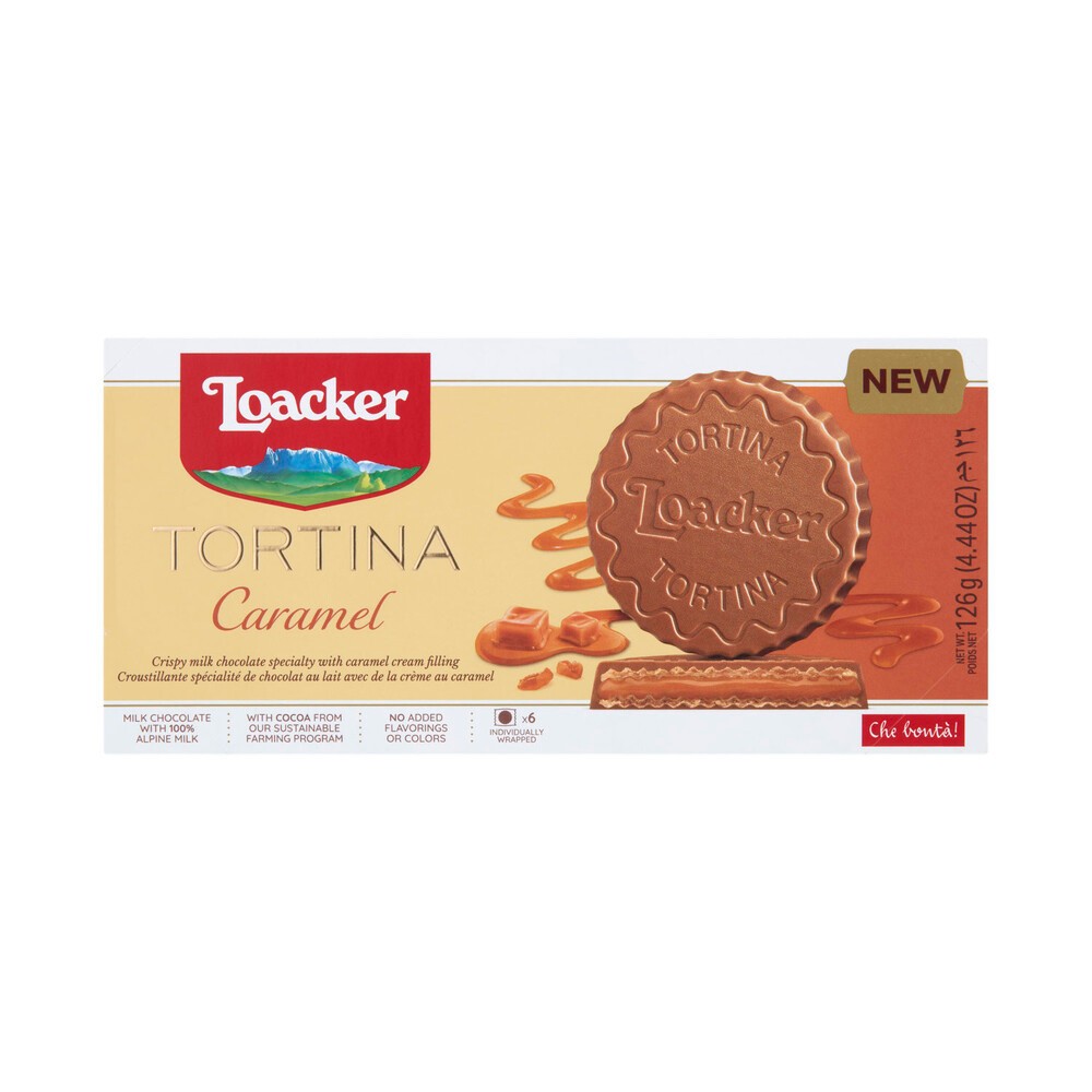 Loacker Tortina Chocolate Biscuit Caramel | 126g From Australia ...