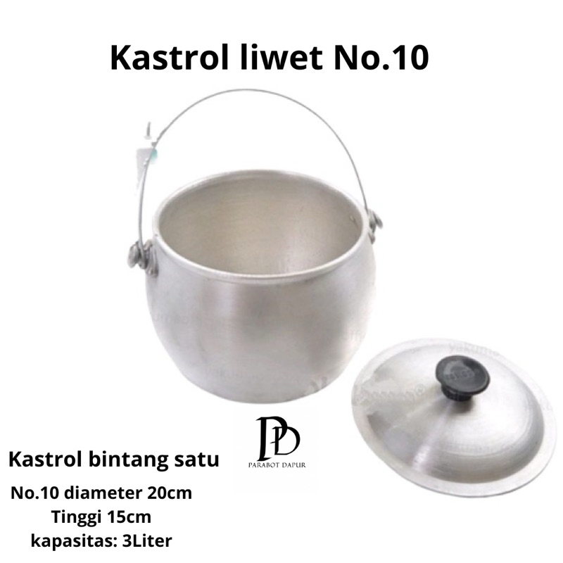 Traditional Jumbo Rice Castrol Pot No.10/No.12 3/5Liter Star One Pegan ...