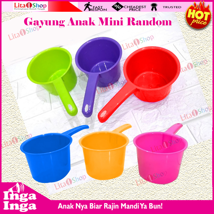 Mini Angel Water Dipper/Small Tiny Bath Dipper, Plastic Color | Shopee ...
