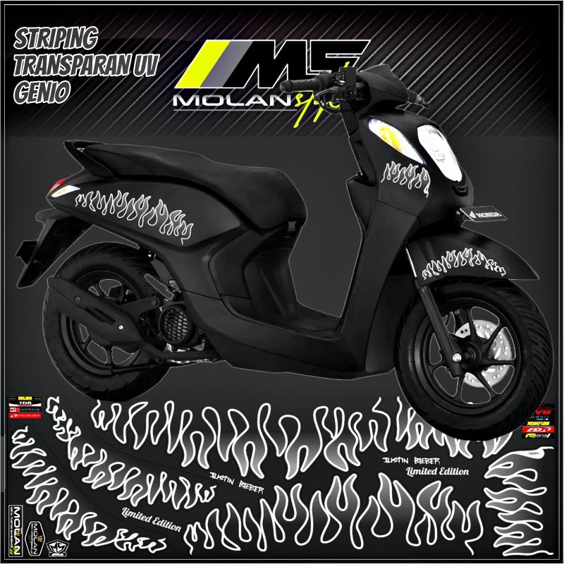 Decal Sticker Striping Variations Transparent Uv Genio Api Honda Genio ...