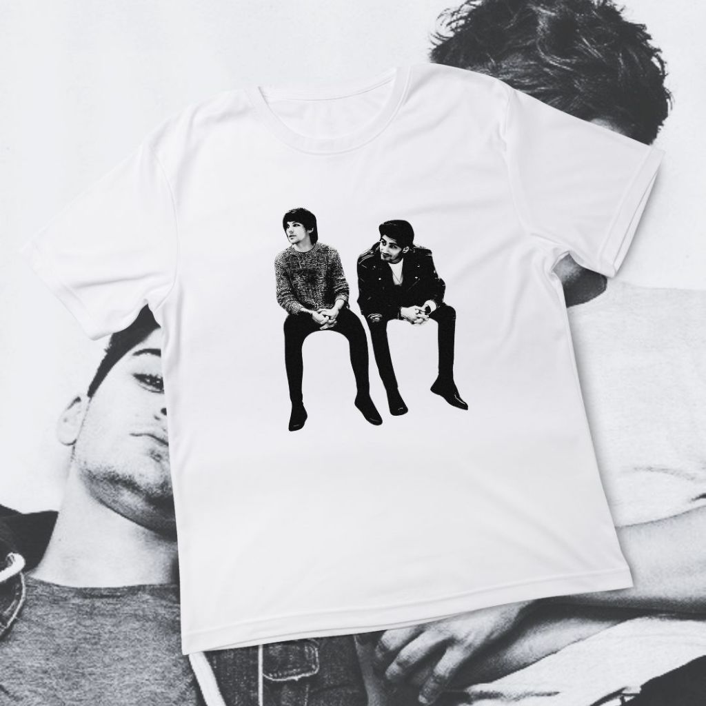 PUTIH Zouis Malikson White T-Shirt Zayn Malik Louis Tomlinson White T ...
