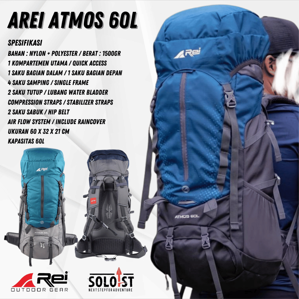 Arei Atmos 60L Mountain Bag / Seven Summits Carrier 60L Capacity / 60L ...