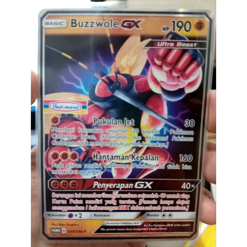 POKEMON BUZZWOLE CARD GX RR INDOMARET INDONESIA HOLO | Shopee Philippines