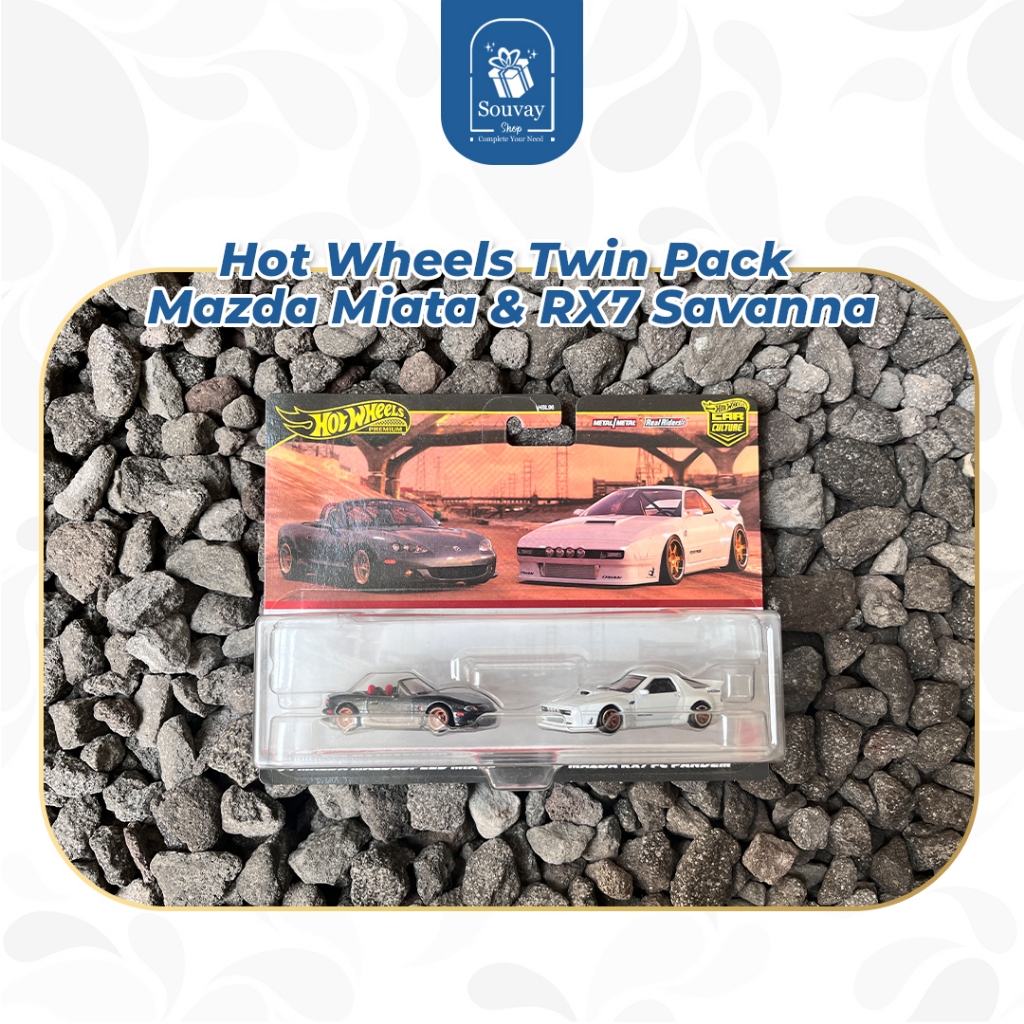 Hot Wheels Premium Twin Pack Miata & RX7 Savanna Seal | Shopee Philippines