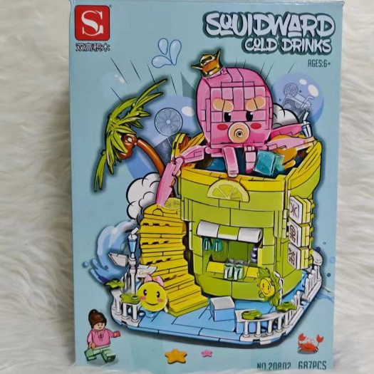 Bricks Block S Squidward cold drinks children'S building shop toys ...