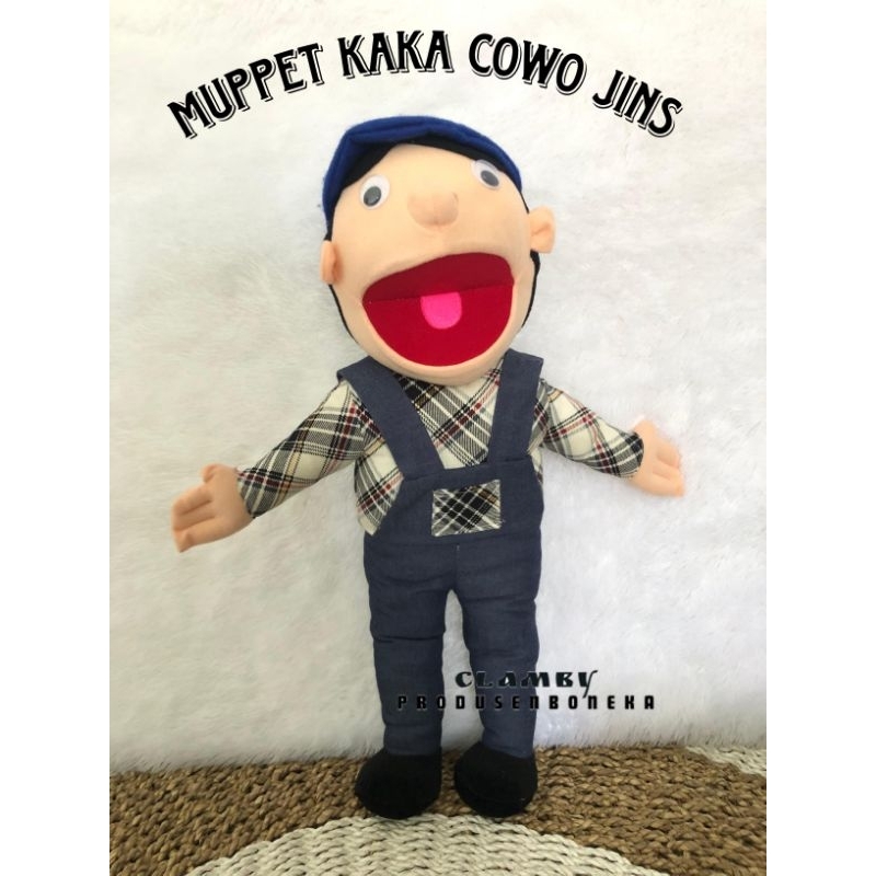 50cm Muppet Hand Puppets for Boys and Girls Characters Jeans Clothes ...