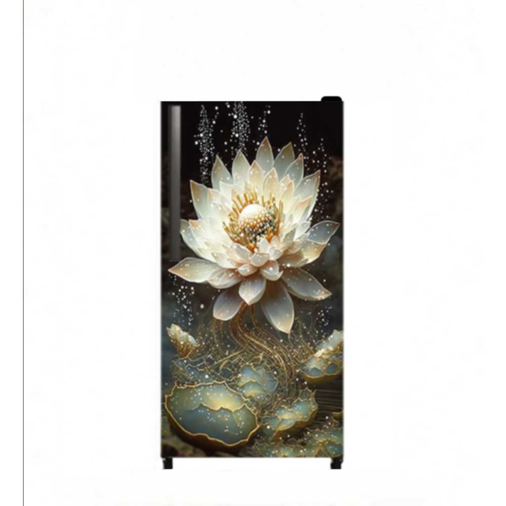1-door Refrigerator Sticker With Bubble Bloom Flower Pattern | Shopee ...