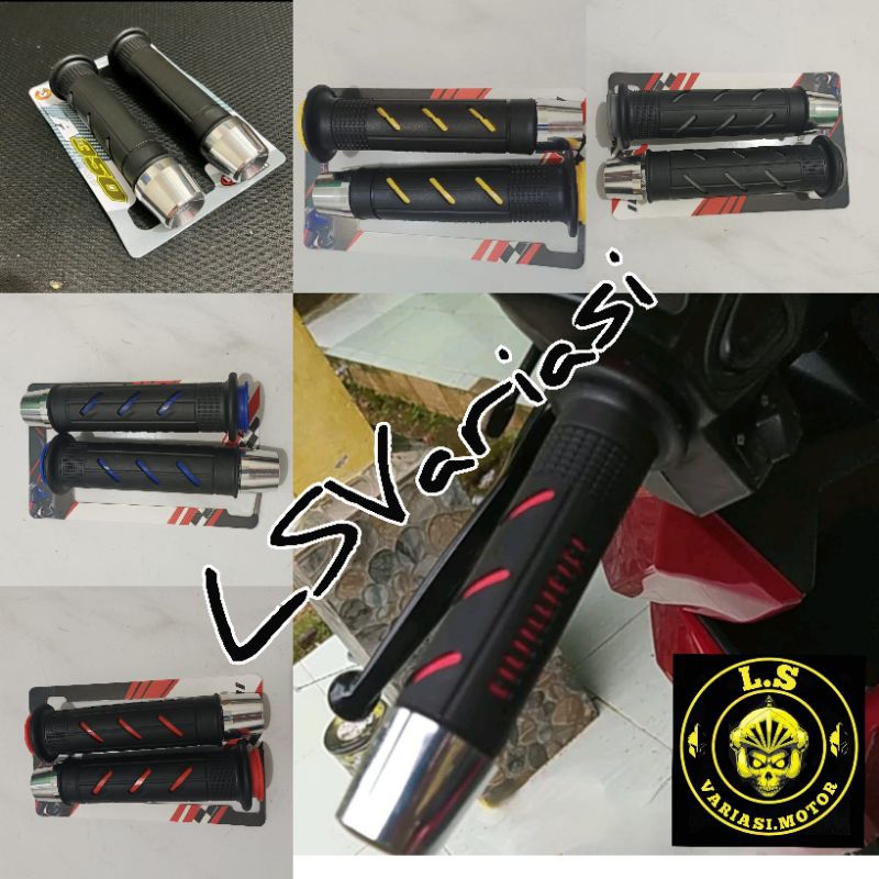 Fiber line handgrip (random brand) Plus universal pcx handlebars for ...