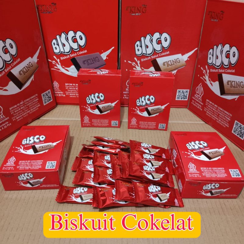 Bisco d'KING Chocolate 1 Cardboard 80 pic/Bisk Chocolate | Shopee ...
