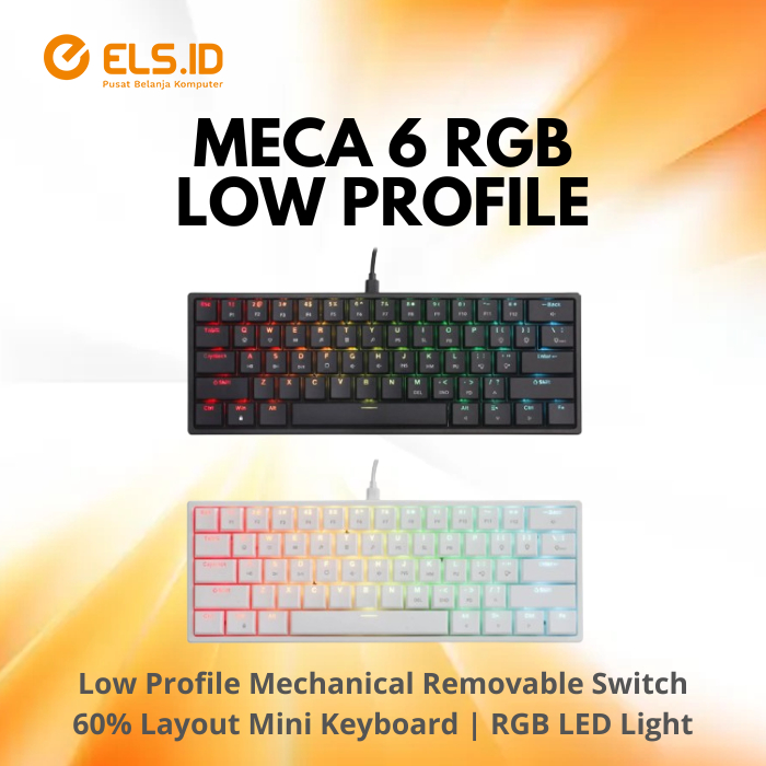 Digital Alliance MECA 6 RGB Low Profile 60% Mechanical Gaming Keyboard ...