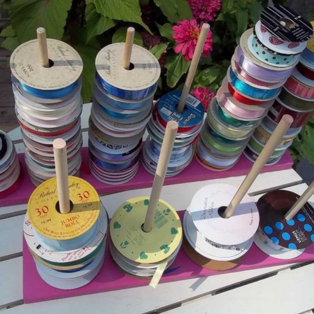 6 tier Standing Ribbon Storage Rack Stand Ribbon Rack Stacking Ribbon ...