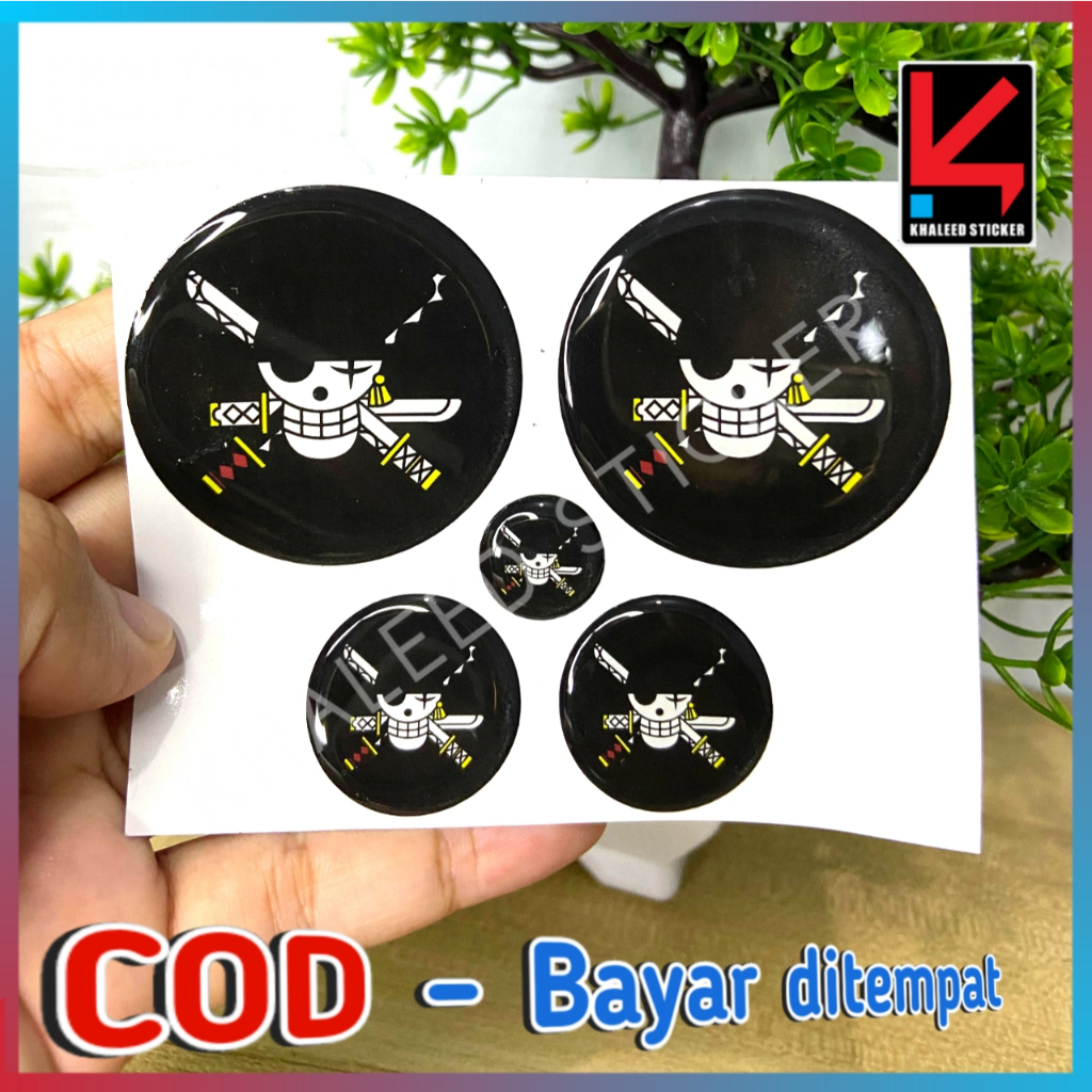 One PIECE emblem sticker RORONOA ZORO sticker Motorcycle Embossed ...