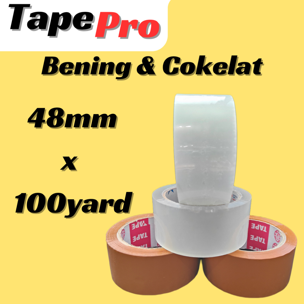 Clear/brown OPP Duct Tape 48mmx100yard/72yard/90yard Super Sticky Thick ...
