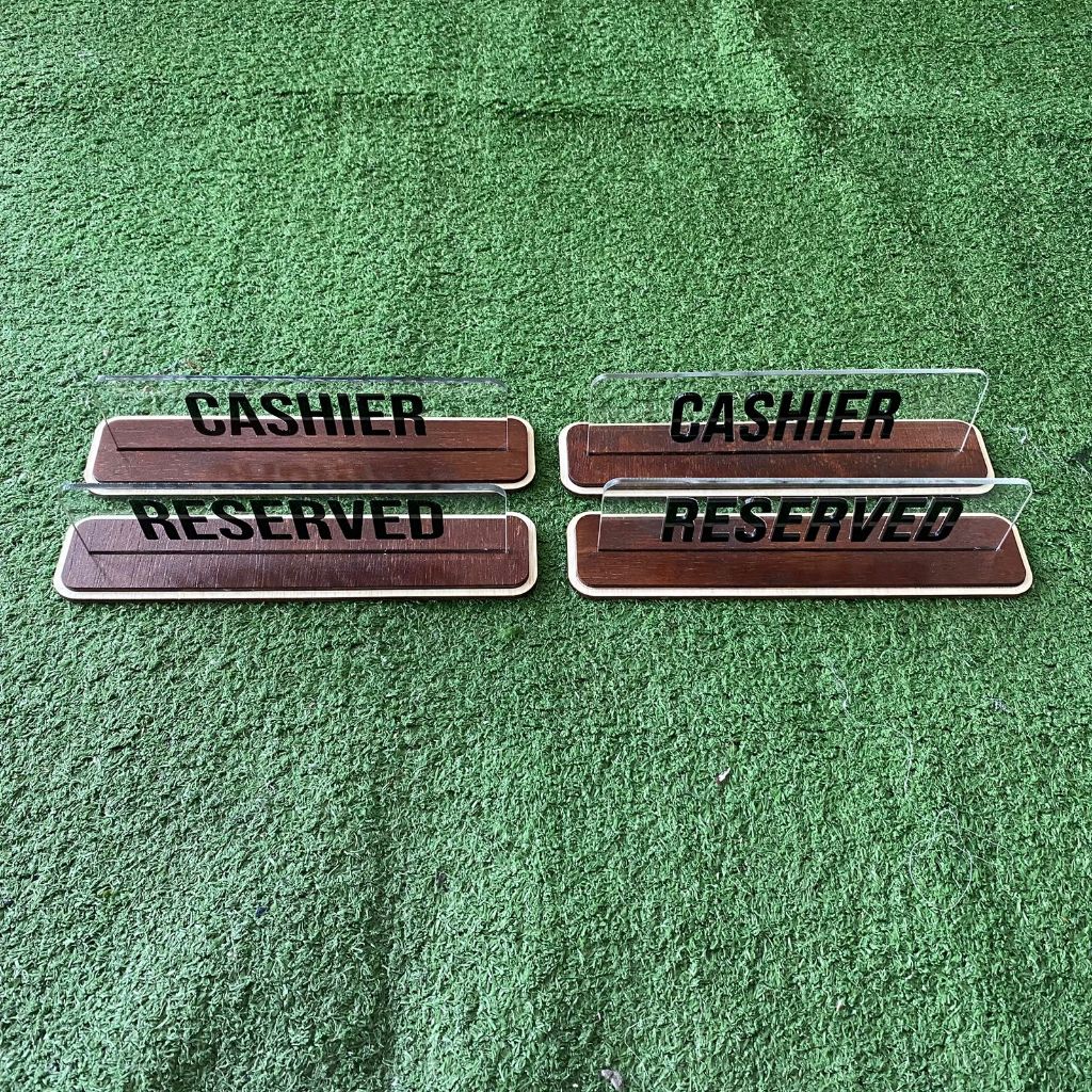 Custom Reserved Cashier Table Sign | Modern Minimalist | Shopee Philippines