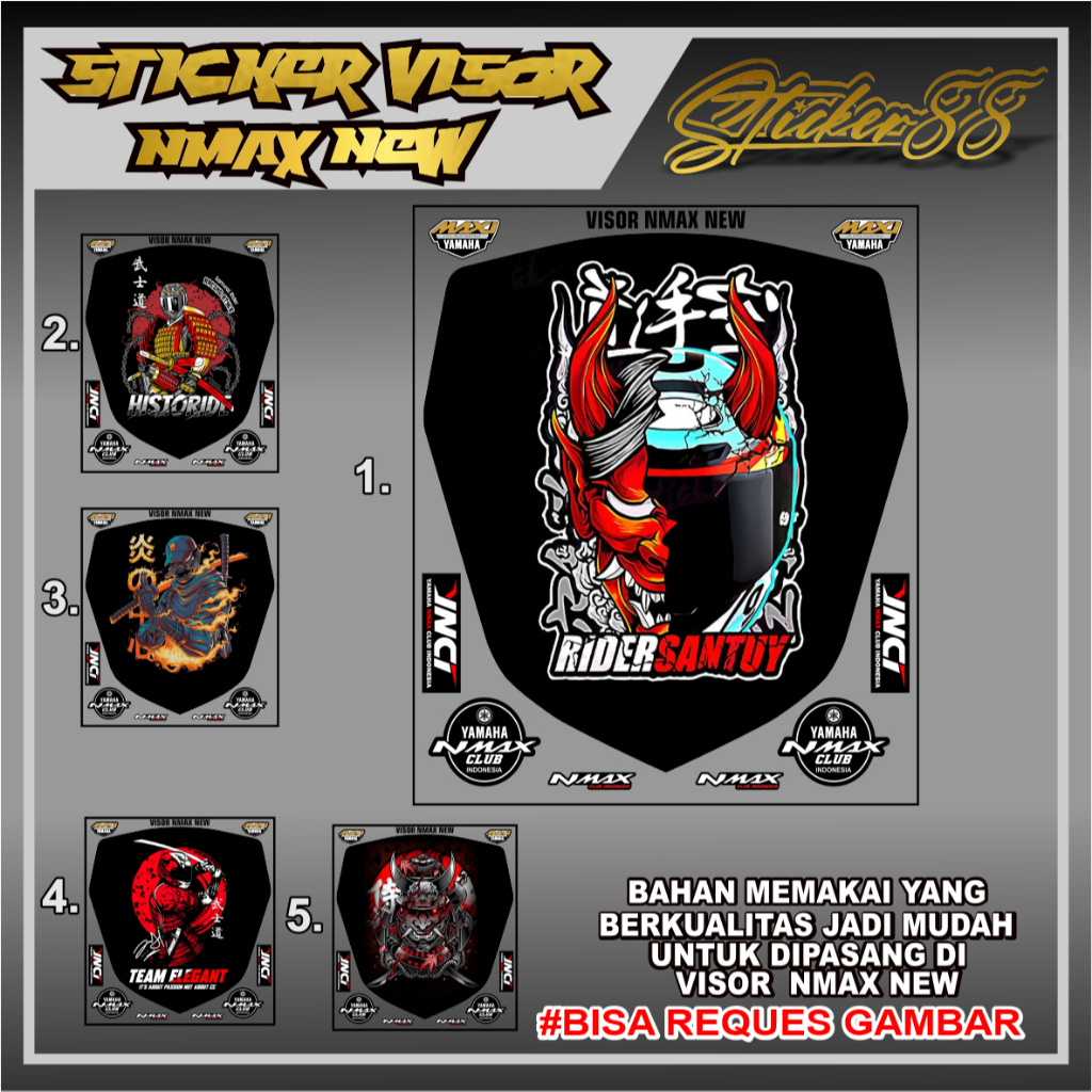 New NMAX VISOR Decal STICKER 2020 2021 2022 2023 / NMAX VISOR STICKER ...