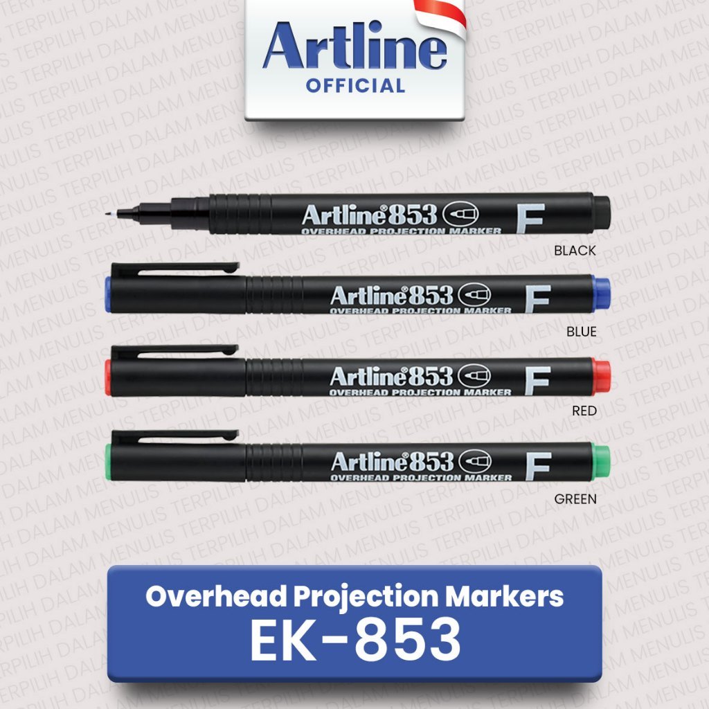 Artline Marker OHP Overhead Project Permanent Marker 0.5 mm EK-853 ...