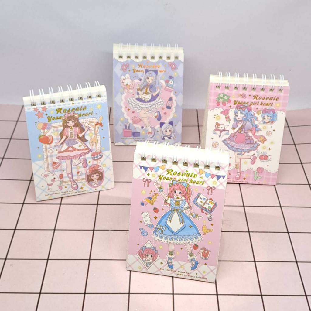 Notes Diary Mini Notebook Spiral A7 Depai Motif Princess Girl Anime ...