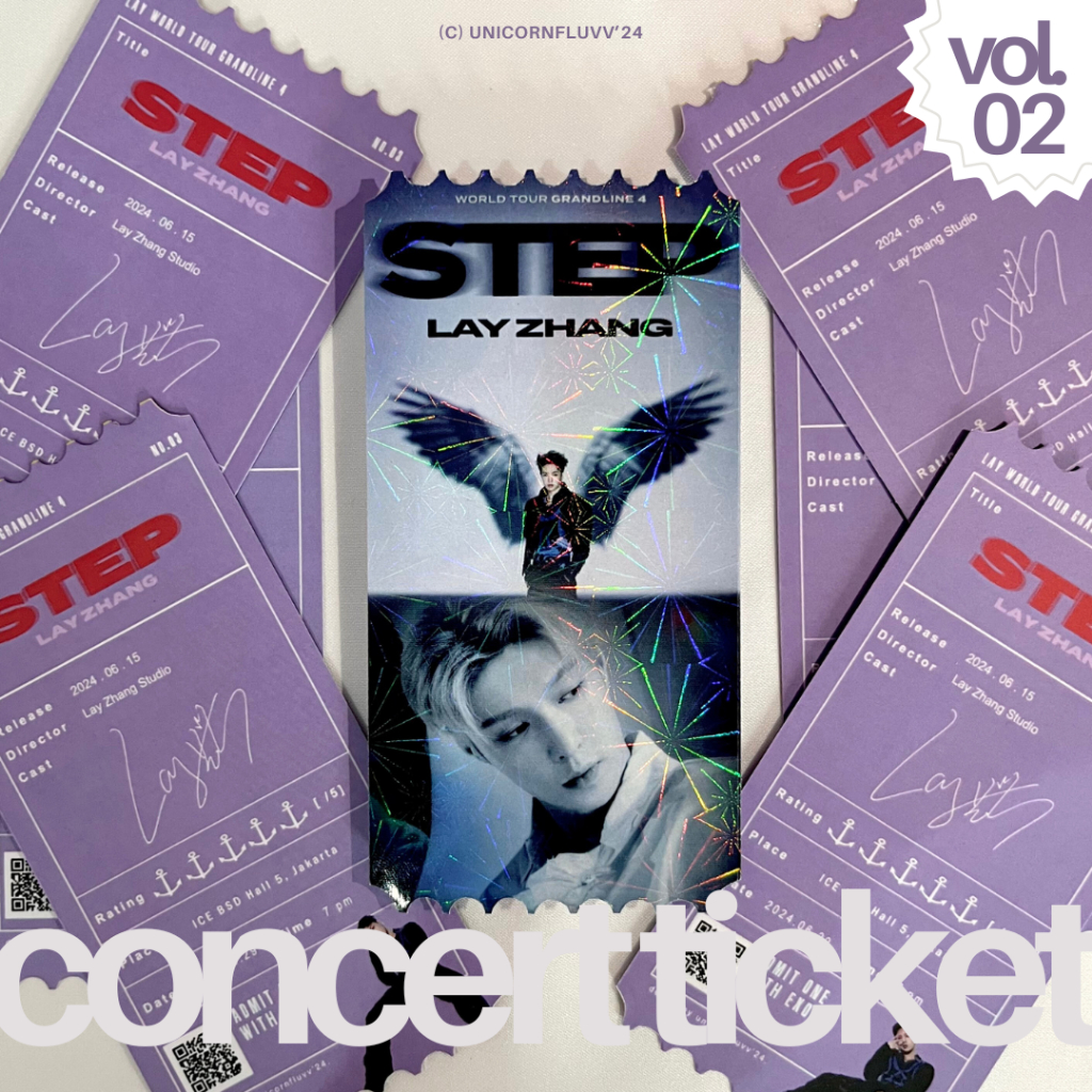 Exo Vol. 2 LAY ZHANG Concert Ticket STEP Grandline | Unicornfluvv ...